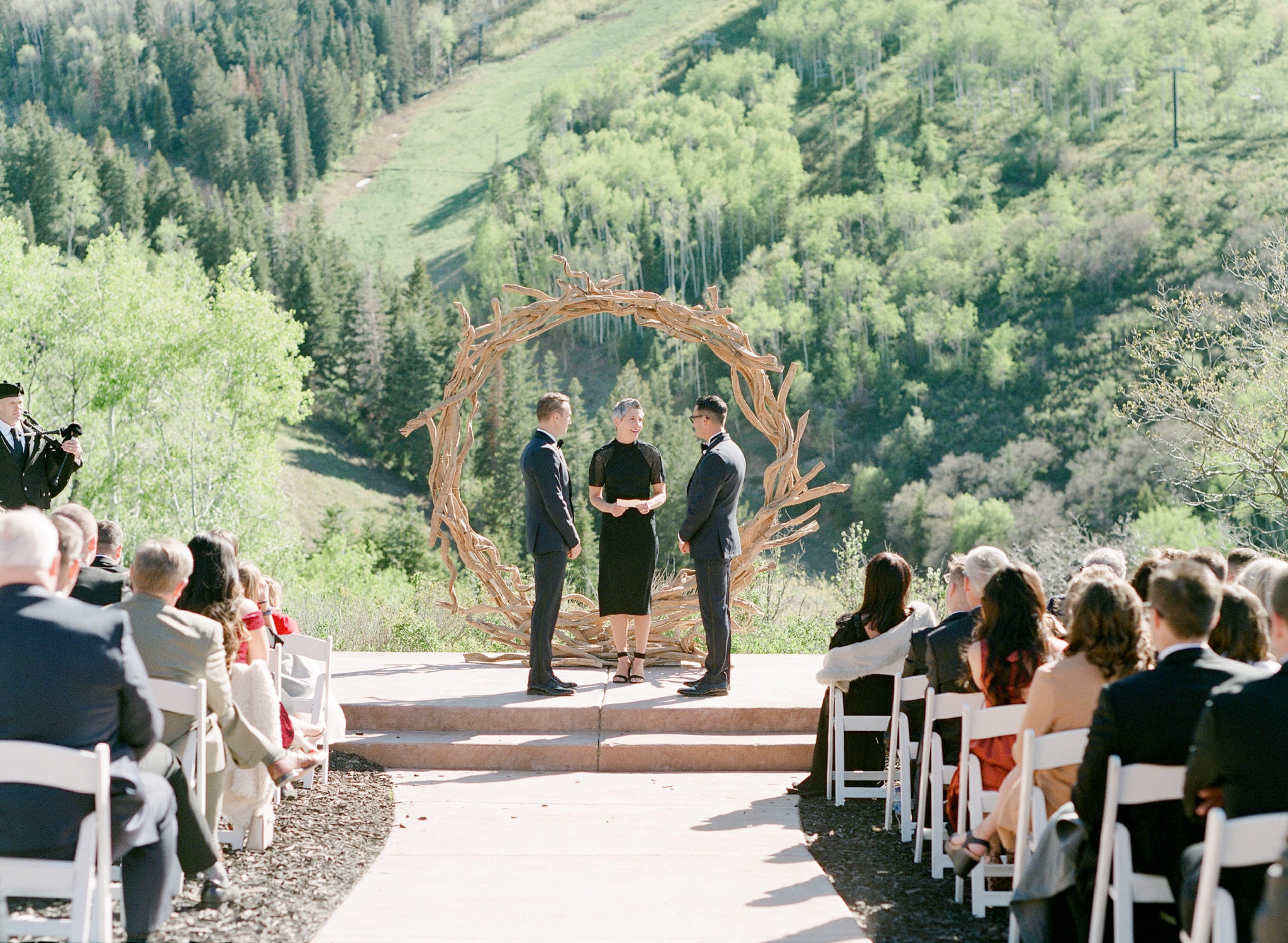 Real Wedding: Alec & Blake's Masculine Meadow Wedding - Utah Bride & Groom